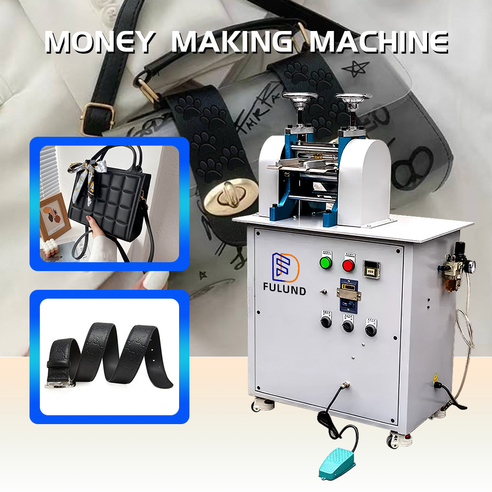 Hydraulic Leather Belt Embossing Machine Oil Pressure Roller Leather ...