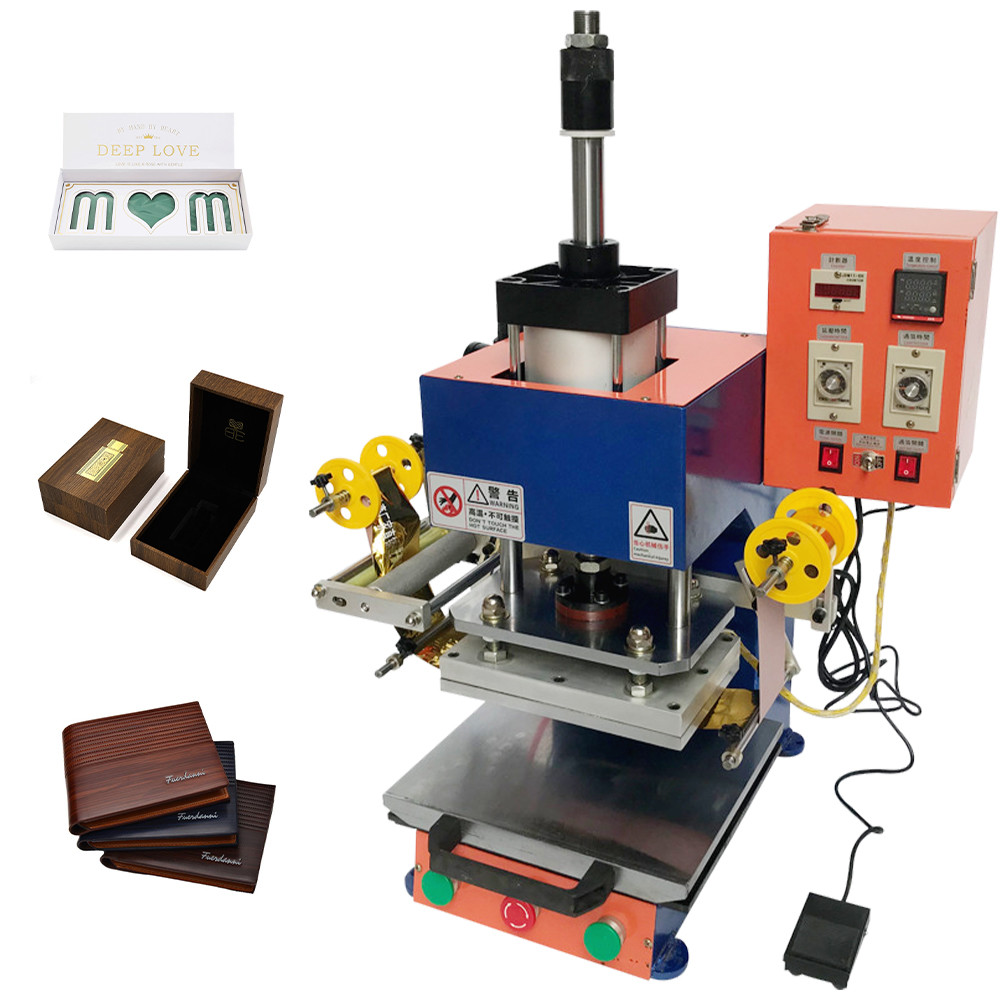 Manual Mini Hot Foil Stamping Machine , Pneumatic Heat Transfer Foil ...